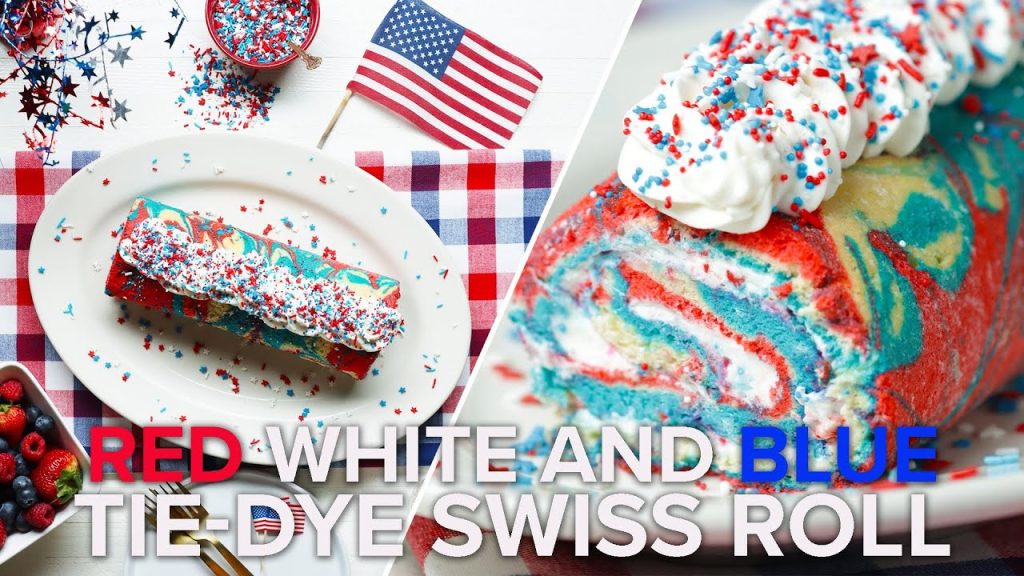 Red, White, And Blue Tie Dye Swiss Roll – My News Blog Almost Everything