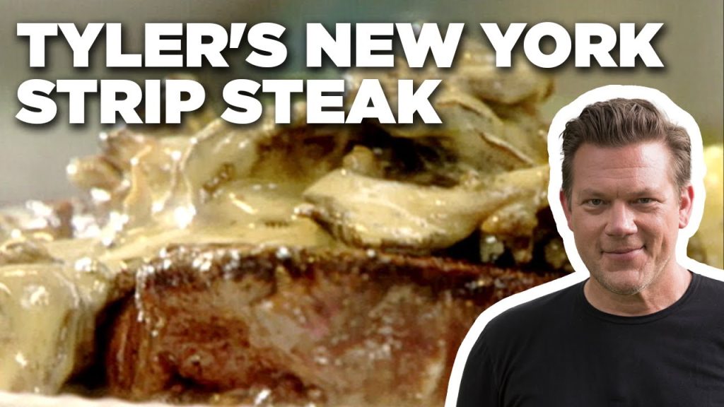 Tyler Florence’s New York Strip Steak with Brandied Mushrooms | Tyler’s ...